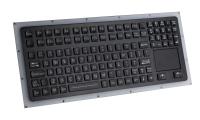 China IP67 Balck Dynamic Waterproof Ruggedized Keyboard with Touchpad for Industrial Military Application for sale