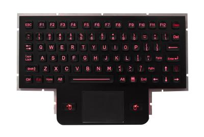 China Rugged IP66 Dynamic Backlit USB stainless steel industrial keyboard for sale