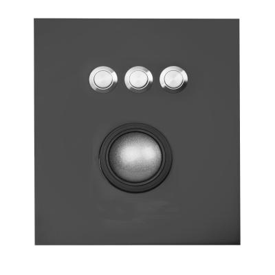 China Waterproof Black Stainless Steel Trackball Pointing Device ESD Safe Operation for sale