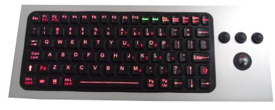 China Durable Desktop Backlit Industrial PC Keyboard Sealed Aluminum Housing For Army for sale