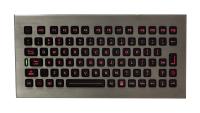China Desktop Waterproof Industrial Computer Keyboard Red Baklit Colour 82 Keys for sale