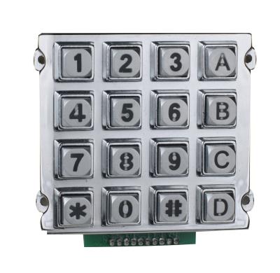 China All Windows Die Casting Metal Dot Matric 16 Key Keypad Dust Proof for sale