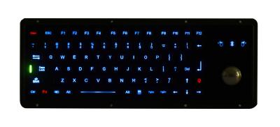 China IP67 Dynamic Water Proof Marine Black Metal Keyboard With Track Ball for sale