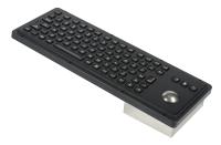China IP67 Dynamic Water Proof Marine Black Metal Keyboard With Track Ball for sale