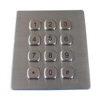 China 12 keys dust proof  metal dot braille keypad with flat keys USB interface for sale