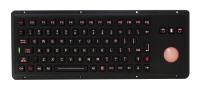 China IP65 85 keys explosion proof black industrial keyboard with backlit trackball for sale
