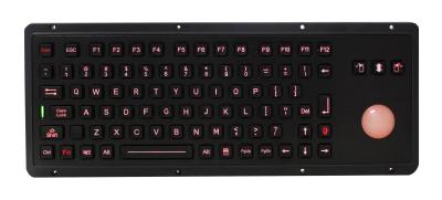 China IP65 85 keys explosion proof black industrial keyboard with backlit trackball for sale