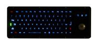 China Black Marine Usb Panel Mount Keyboard With Optical Trackball for sale