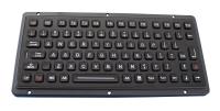 China Black titanium vandal proof ruggedized keyboard with industrial backlight for sale
