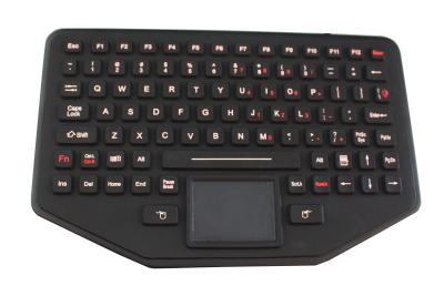 China Ip68 Silicone Movable Desktop Industrial Keyboard With Touchpad For Military for sale