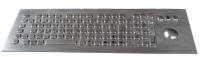 China 102 keys IP65 Dynamic Washable Stainless Steel Industrial Keyboard With Trackball for sale