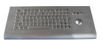 China IP65 waterproof mountable stainless steel kiosk metal keyboard with trackball for sale