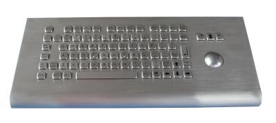 China IP65 waterproof mountable stainless steel kiosk metal keyboard with trackball for sale