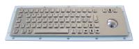 China Rugged Rear panel mount dot braille keyboard with 38mm mechanical  trackball for sale