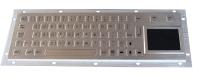 China Brushed IP65 Kiosk Metal Industrial Keyboard With Touchpad  , rear panel mount for sale