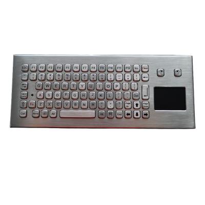 China 83 keys stainless steel keyboard compact format IP68 sealed desktop with touchpad for sale