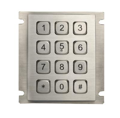 China Industrial mini Rear Panel Mouting Steel Metal Numeric Keypad with USB or RS232 Interface for sale