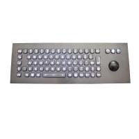 China 74 Keys Rugged Backlit Usb Keyboard With Optical Trackball Top Panel Mount Solution for sale