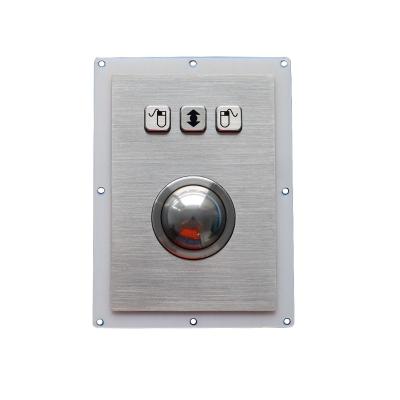China IP67 38mm Stainless Steel Optical Trackball Mouse With 3 Metal Buttons for sale