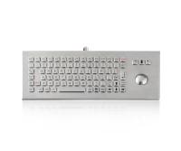 China Custom Stainless Steel Inustrial Metal Compact Keyboard With Trackball Explosion Proof for sale