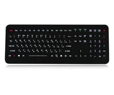 China 108 Keys Silicone Industrial Keyboard IP68 Waterproof Backlit Desktop for sale