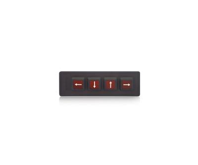 China 4 Keys Military Silicone Matrix Keypad Backlit Computer Keyboard for sale