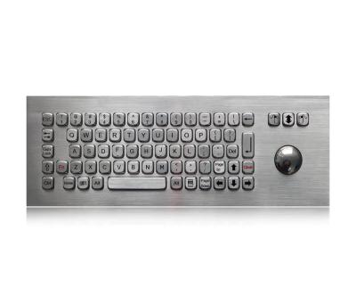 China Rugged Industrial Metal Keyboard Library ATM Kiosk Keypad Stainless Steel With Trackball for sale