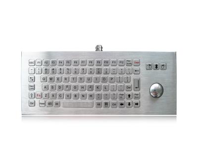 China 82 Keys IP68 Industrial Stainless Steel Keyboard With Trackball Anti Salt Spray Corrosion for sale