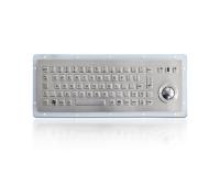 China Rear panel mounting mini IP65 metal keyboard with 25mm optical trackball for sale