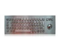China Vandal Proof Stainless Steel Mechanical Keyboard With 800 Dpi Optical Trackball Koisk Keyboard for sale