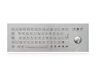 China IP65 Static Rated Kiosk Keyboard With Trackball Vandal Resistant Keyboard for sale