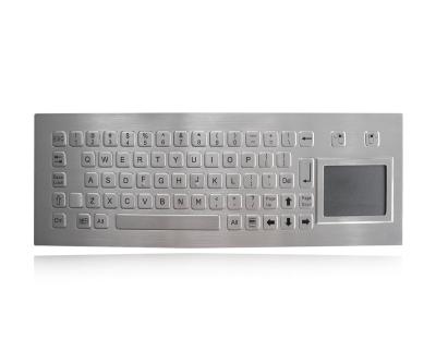 China Explosion Proof 68 Keys Stainless Steel Keyboard With Ruggedized Touchpad for sale