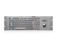 China 100 Keys 19U Explosion Proof Industrial Metal Keyboard With 38mm Trackball With PS2 for sale
