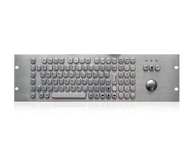 China 100 Keys 19U Explosion Proof Industrial Metal Keyboard With 38mm Trackball With PS2 for sale