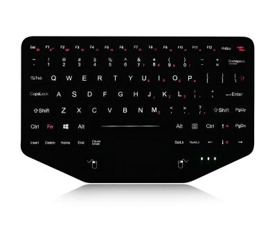 China Military IP65 Ruggedized Industrial Keyboard With Touchpad ABS Material for sale