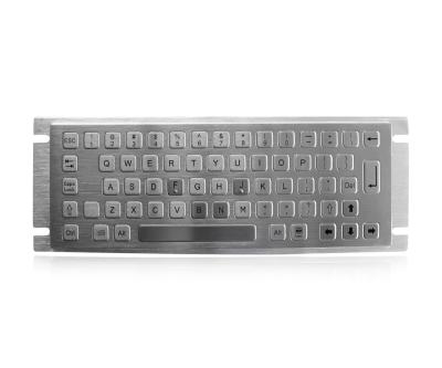 China Industrial Kiosk Mini Stainless Steel Metal Keyboard With USB And Rear Panel Mounting for sale