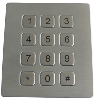 China 16 Keys Scrachproof Ps2 Metal Keypads Durable With 4 Holes Top Mounting Version for sale