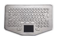 China Mini IP65 Explosion Proof Desk Top Industrial Metal Keyboard With Waterproof Touchpad for sale