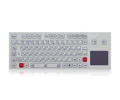 China 81 Keys Ruggedized Touchpad Membrane Keyboard With Gold On Gold Switch for sale