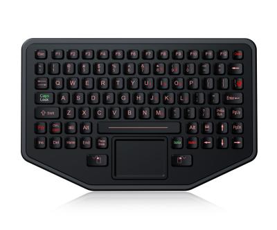 China Ip68 Waterproof Ruggedized Silicone Industrial Keyboard For Harsh Environments for sale