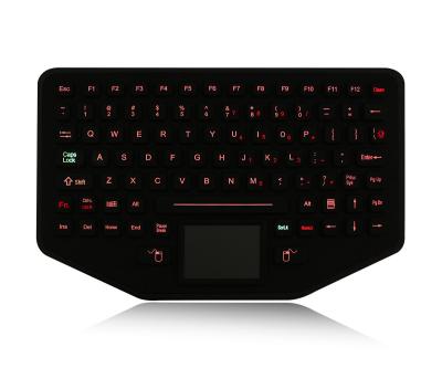 China Ip68 Dynamic Sealed Silicone Industrial Keyboard Desktop With Backlight for sale