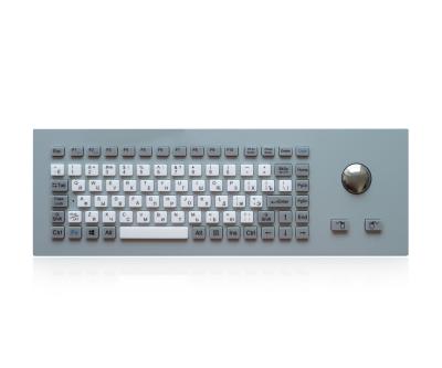 China IP65 Compact Industrial Keyboard With Trackball Silicone Keys for sale