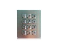 China 12 Keys Industrial Stainless Steel Keypad Vandal Proof Numeric Keypad For ATM for sale