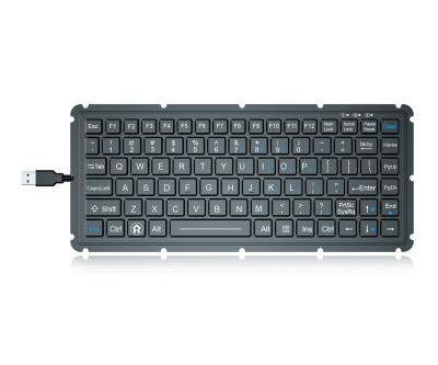 China Durable Embedded silicone rubber rugged keyboard 87 Keys Built In Military Grade PCB for sale
