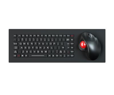 China IP65 EMC Keyboard IEC60945 Marine Keyboard USB 2.0 Interface With Trackball for sale