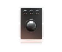 China Black Titanium Rugged Mechanical Trackball With 3 Mouse Buttons for sale