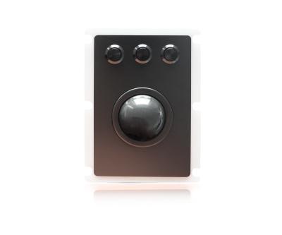 China Black Titanium Rugged Mechanical Trackball With 3 Mouse Buttons for sale