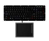China 102 Keys IP65 Silicone Rubber Military Keyboard With Tough Touchpad for sale