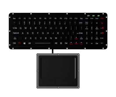 China 102 Keys IP65 Silicone Rubber Military Keyboard With Tough Touchpad for sale