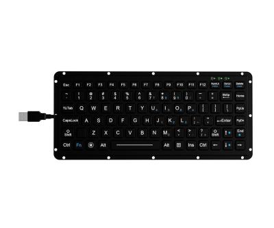 China IP65 Silicone Rugged Keyboard Carbon On Gold Key Switch Technology With Backlight for sale